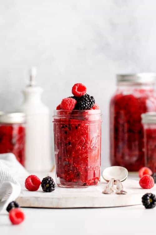 Easy Raspberry Blackberry Freezer Jam Recipe | A Farmgirl's Dabbles
