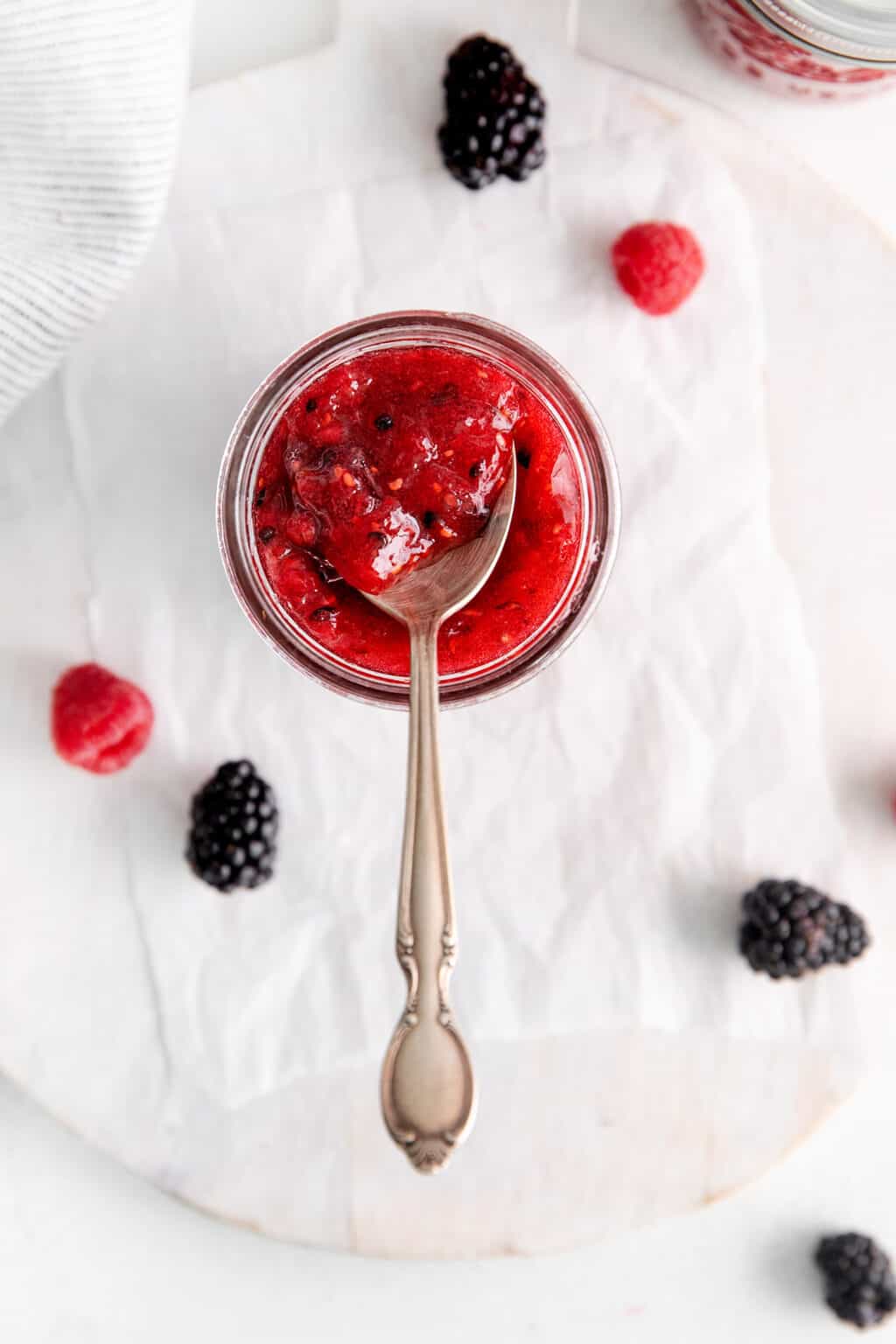 Easy Raspberry Blackberry Freezer Jam Recipe | A Farmgirl's Dabbles
