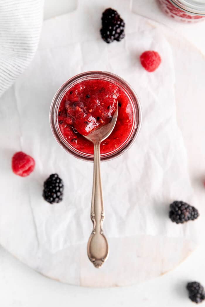Easy Raspberry Blackberry Freezer Jam Recipe | A Farmgirl's Dabbles
