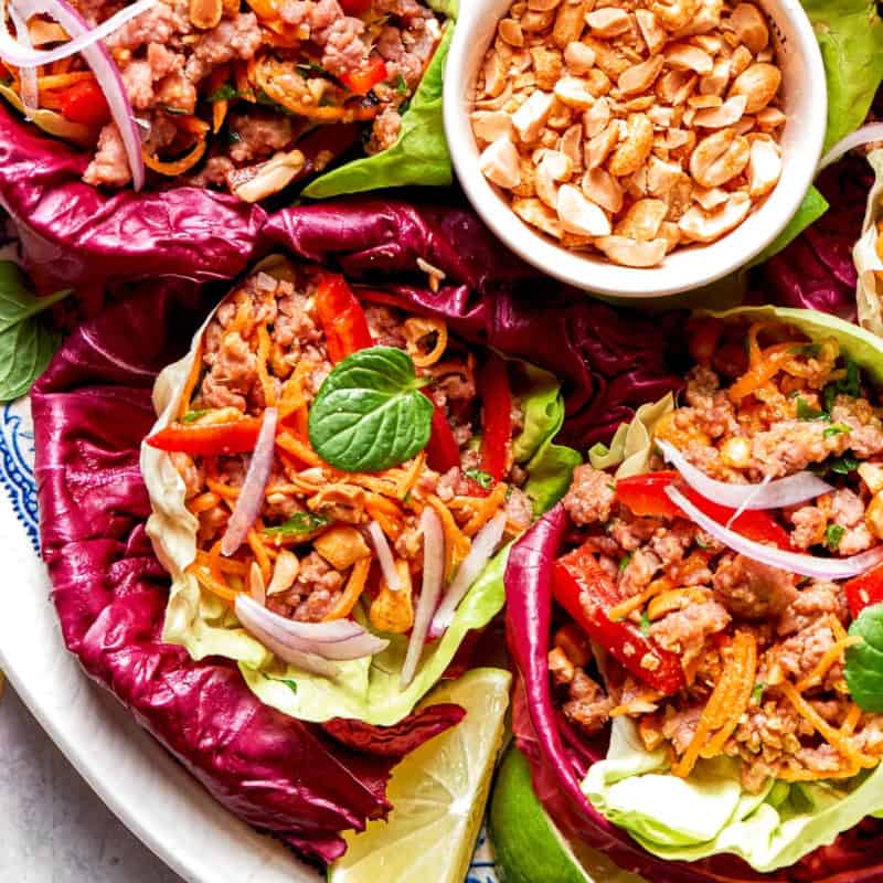 Easy Thai Ground Pork Salad | A Farmgirl's Dabbles