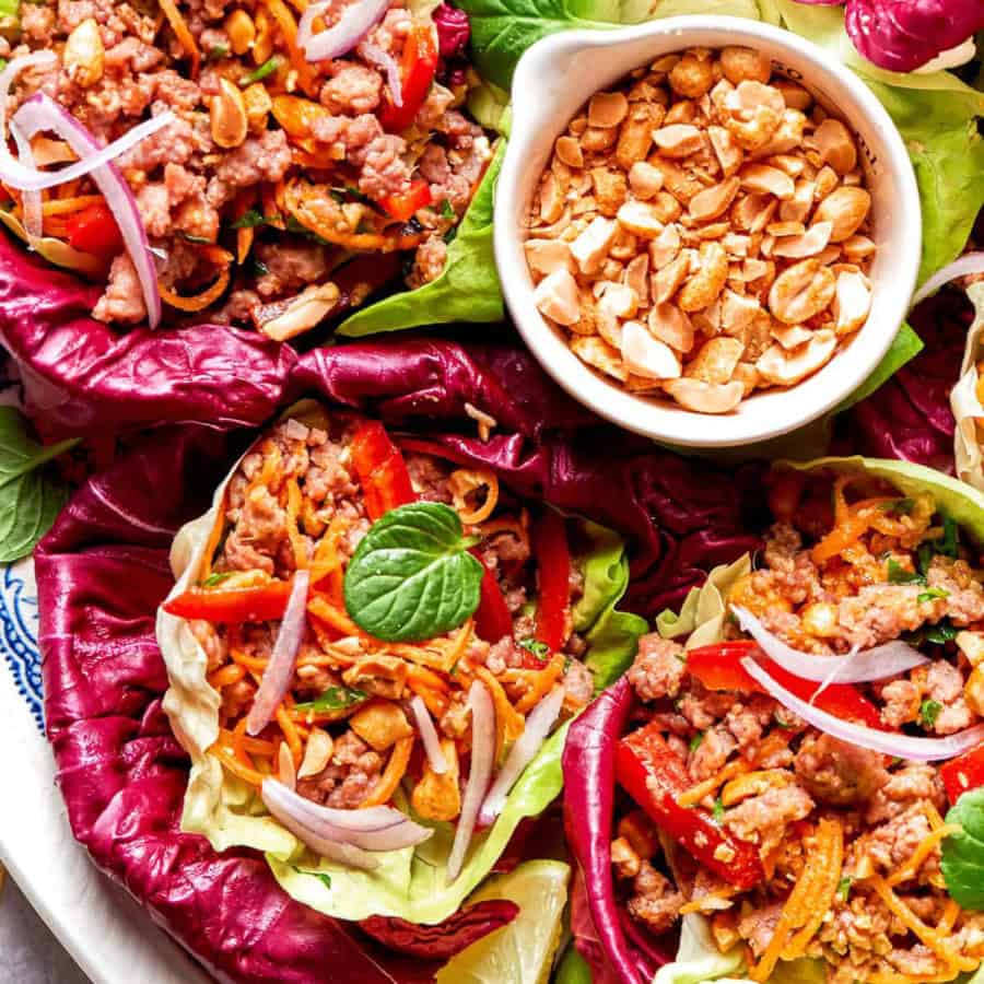 Easy Thai Ground Pork Salad | A Farmgirl's Dabbles