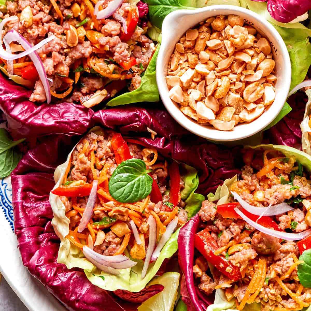 Easy Thai Ground Pork Salad | A Farmgirl's Dabbles