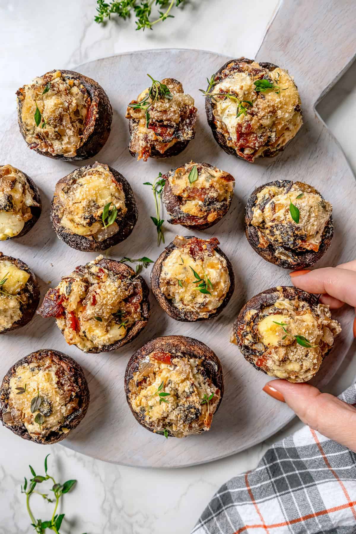 Creamy Bacon & Blue Cheese Stuffed Mushrooms | A Farmgirl's Dabbles