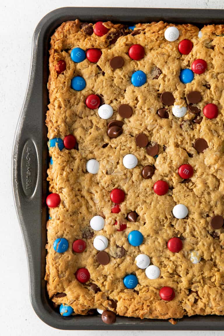 Thick & Chewy Monster Cookie Bars | A Farmgirl's Dabbles