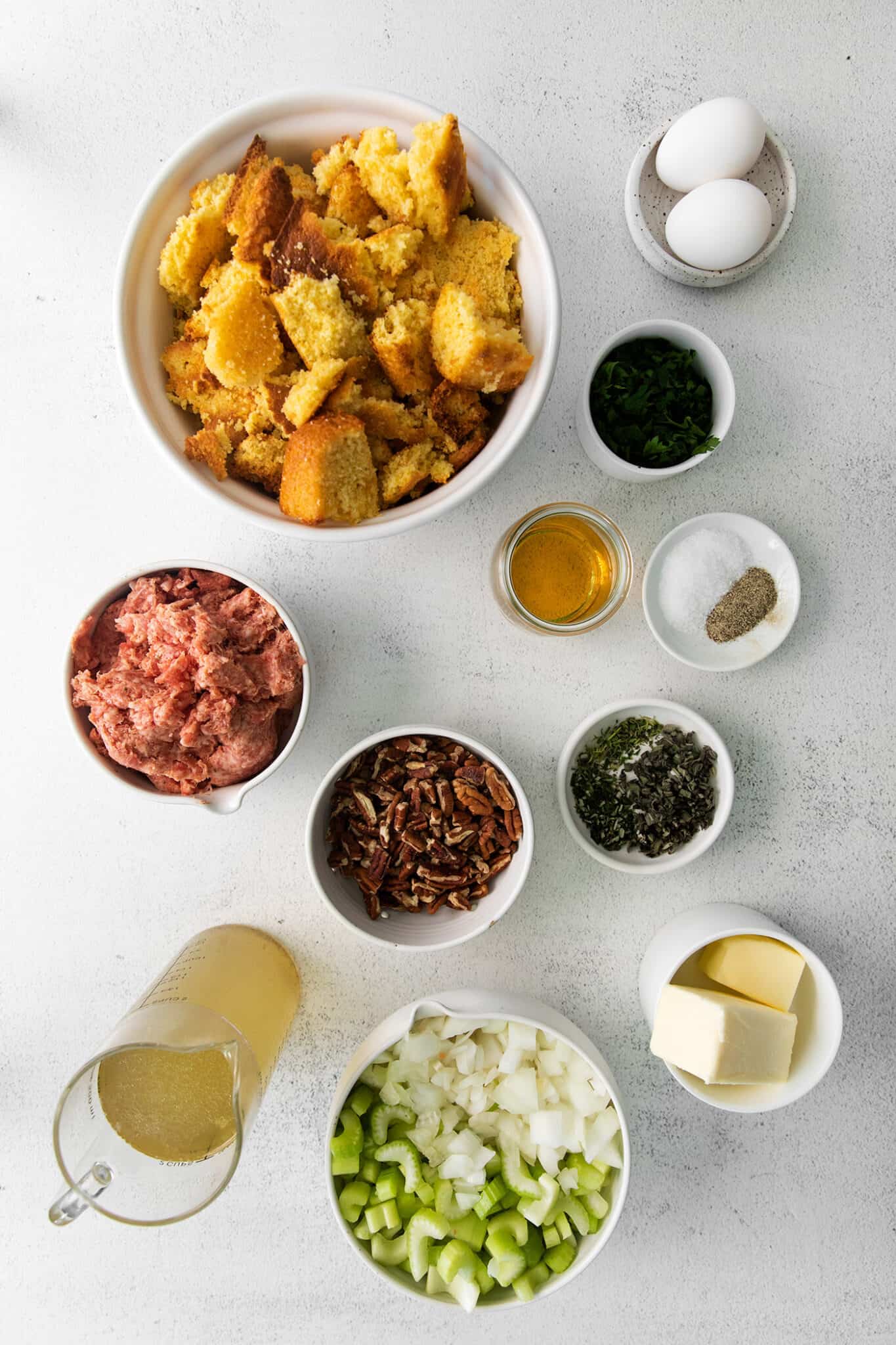 Cornbread Dressing with Sausage & Toasted Pecans | Farmgirl's Dabbles