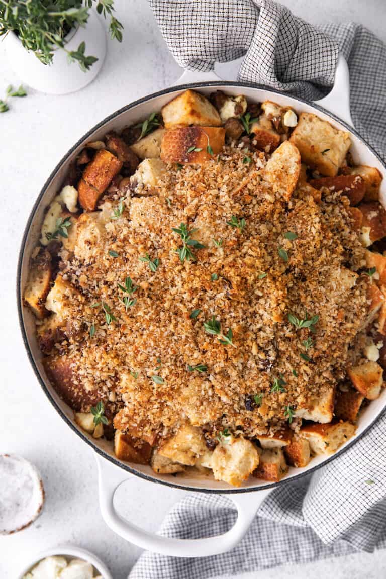 Mushroom Sausage Dressing (Stuffing) l A Farmgirl's Dabbles