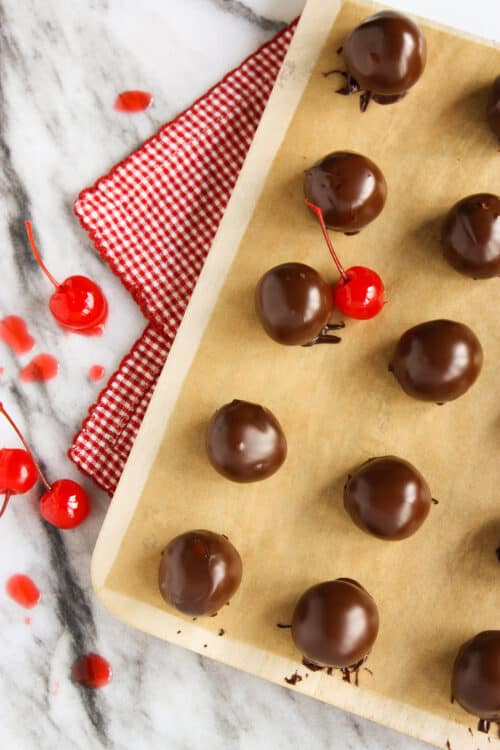 Chocolate Covered Cherry Cordials l A Farmgirl's Dabbles