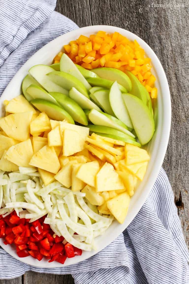 Green Apple, Pineapple, and Fennel Salad with Honey Ginger Dressing ...