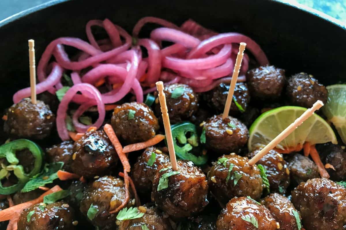 Banh Mi Meatballs - easy meal or appetizer • A Farmgirl's Dabbles