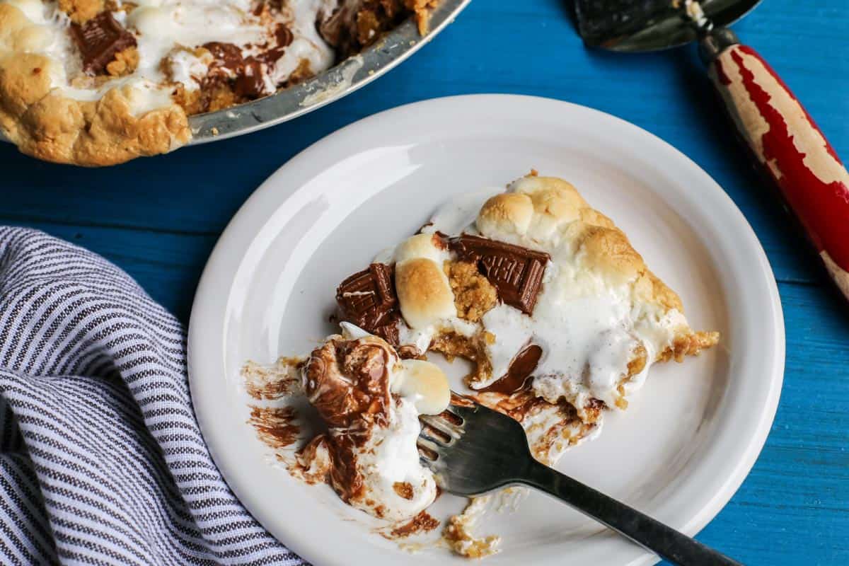 S'mores Pie • easy, gooey & chocolatey! • a farmgirl's dabbles