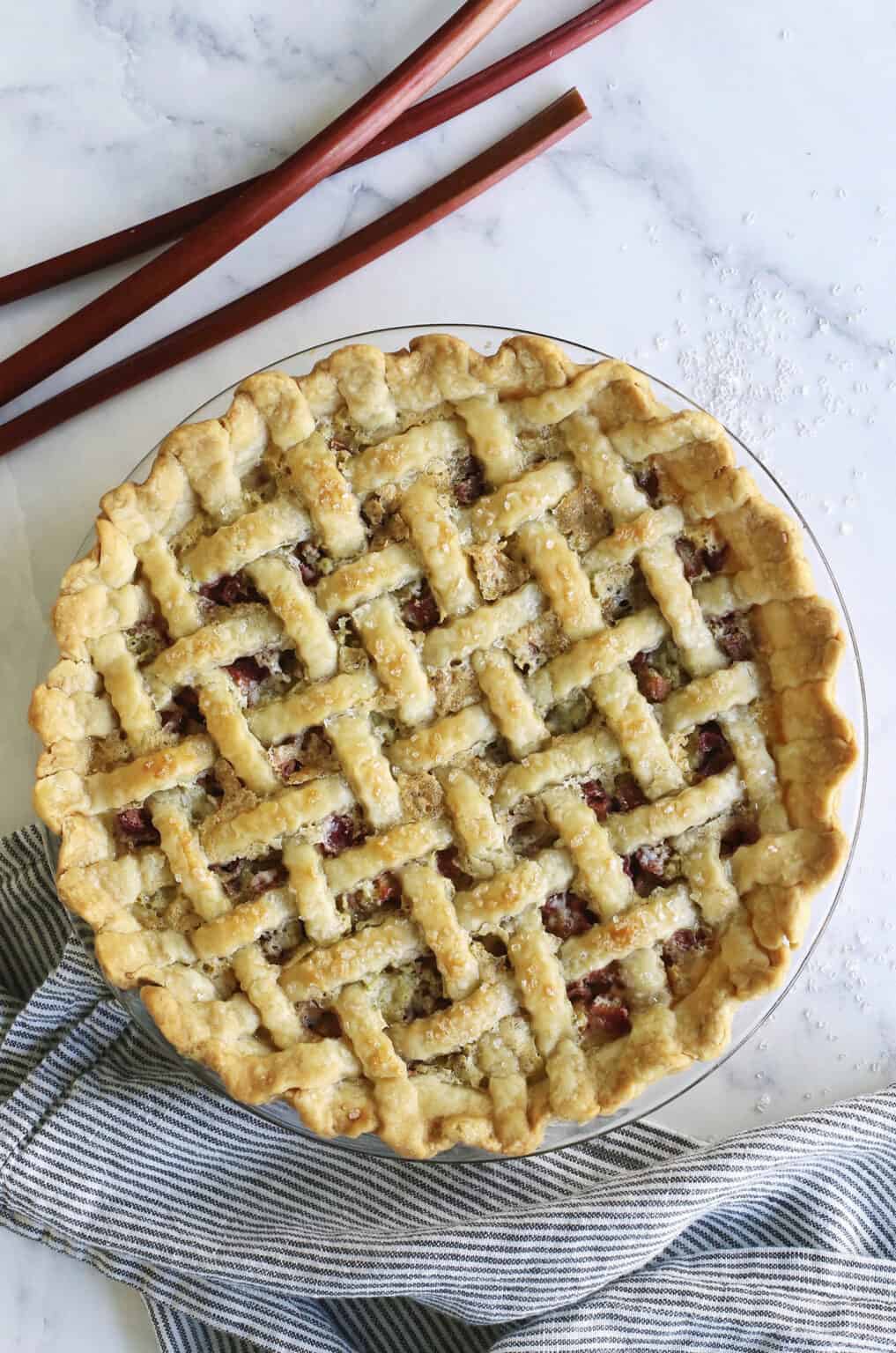 Rhubarb Custard Pie Recipe - A Farmgirl's Dabbles