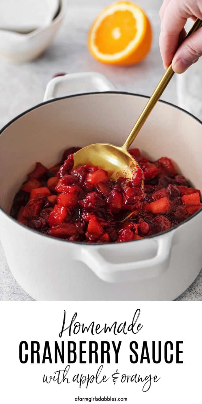 Apple-Orange Cranberry Sauce | A Farmgirl's Dabbles