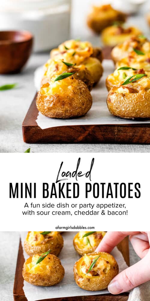 Loaded Mini Baked Potatoes l A Farmgirl's Dabbles