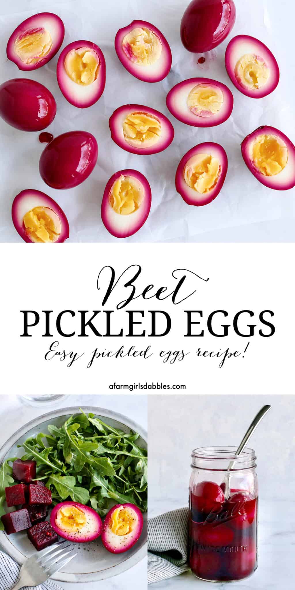 2 Ingredient Beet Pickled Eggs l A Farmgirl's Dabbles