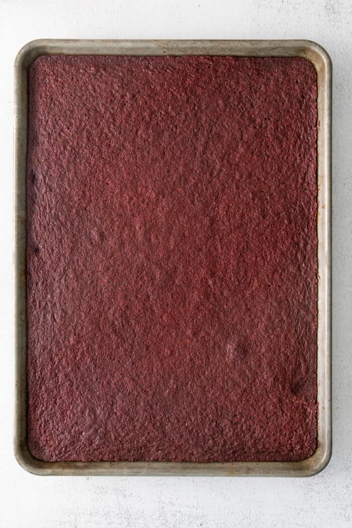 Easy Red Velvet Sheet Cake l A Farmgirl's Dabbles