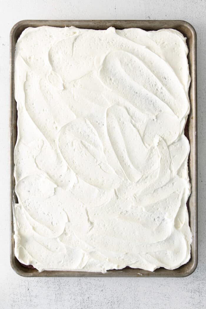 Easy Red Velvet Sheet Cake l A Farmgirl's Dabbles