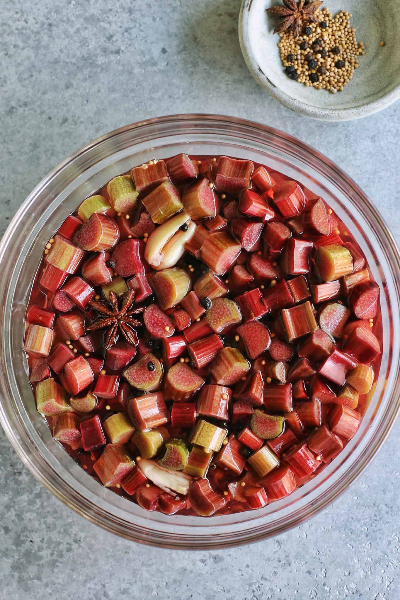 Easy Quick Pickled Rhubarb l A Farmgirl's Dabbles