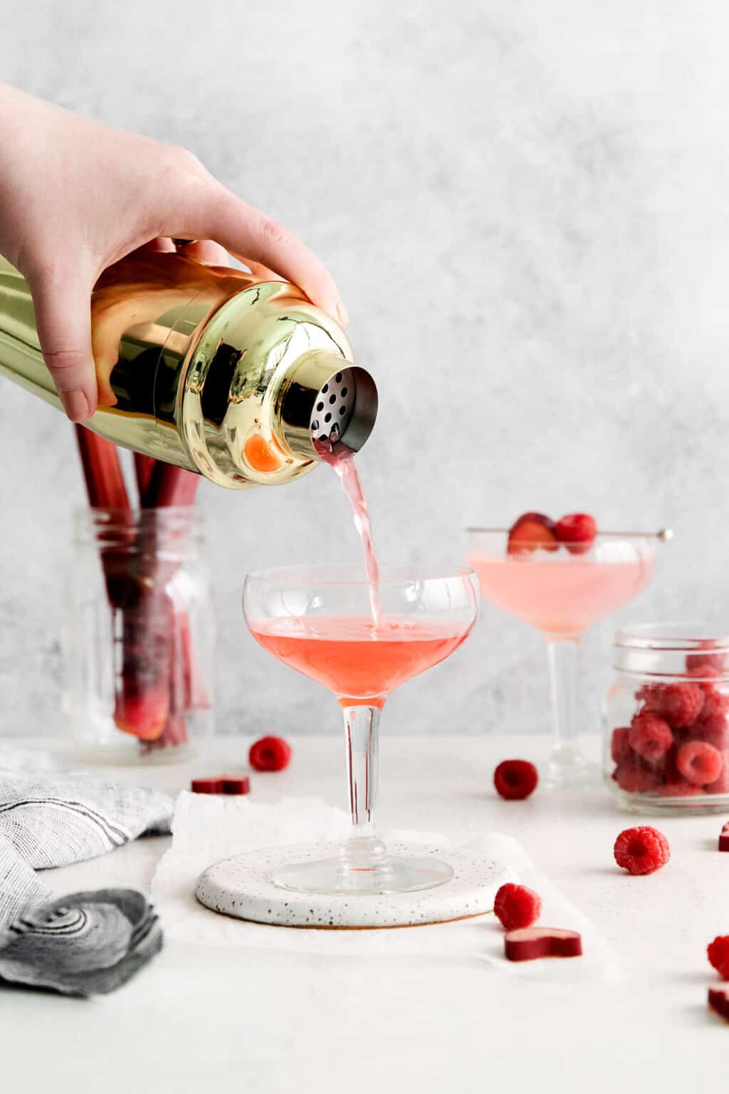 Easy Raspberry Rhubarb Cosmopolitan Recipe l A Farmgirl's Dabbles