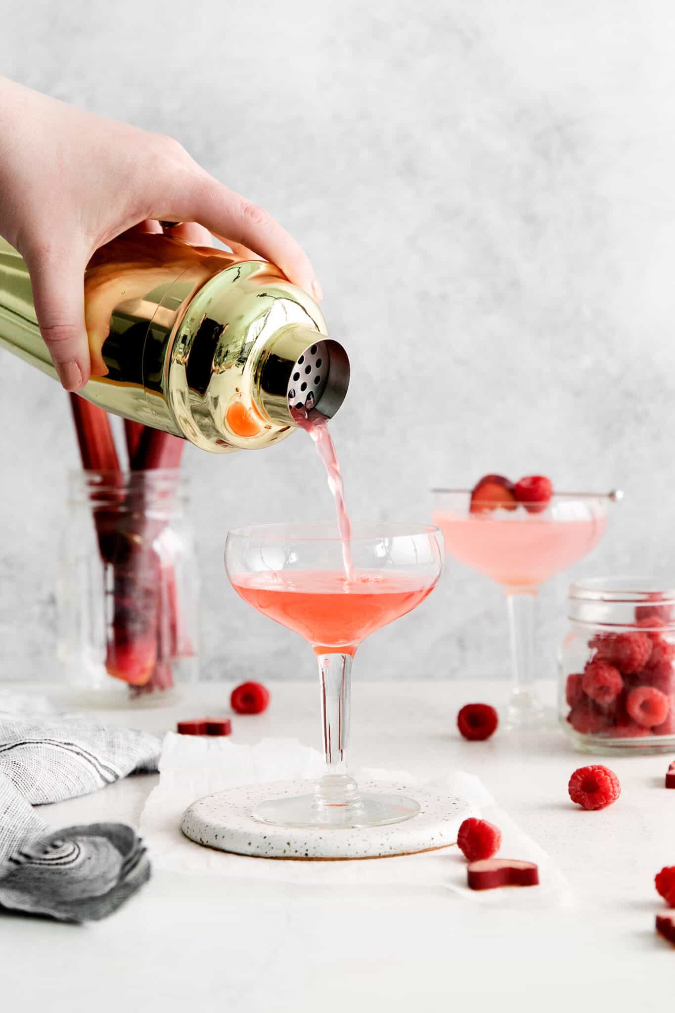 Easy Raspberry Rhubarb Cosmopolitan Recipe l A Farmgirl's Dabbles