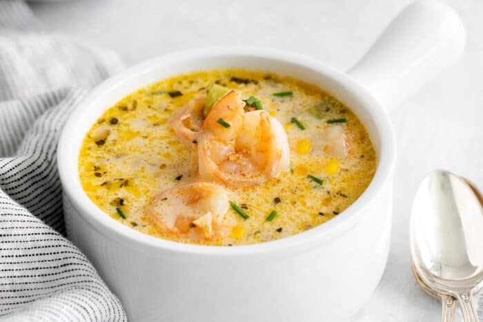 Shrimp and Corn Chowder Recipe l A Farmgirl's Dabbles