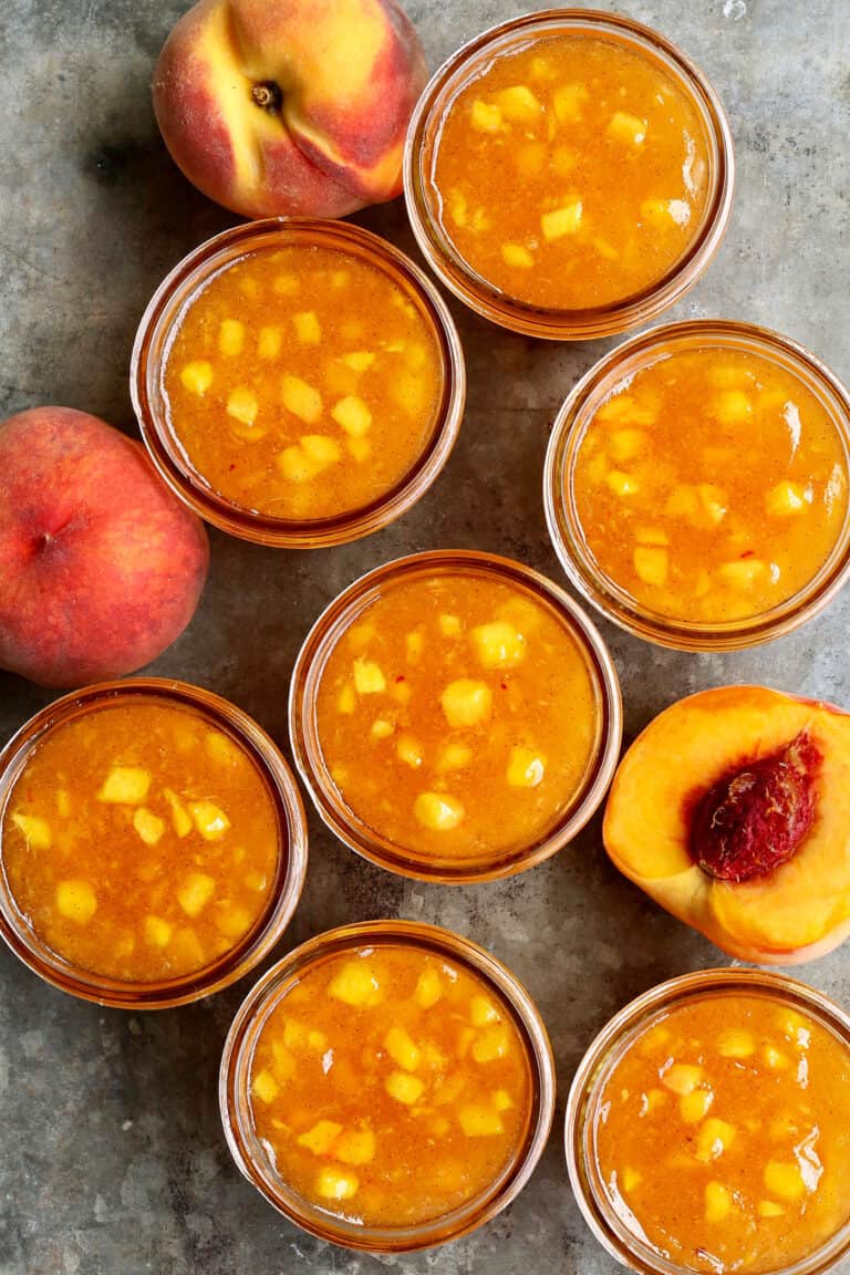 Easy Peach Freezer Jam Recipe | A Farmgirl's Dabbles
