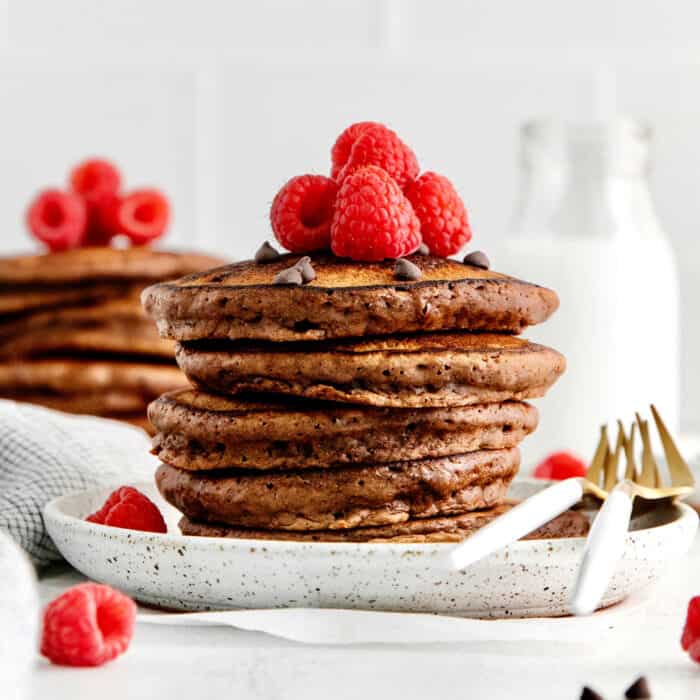 Decadent Double Chocolate Pancakes l A Farmgirl's Dabbles