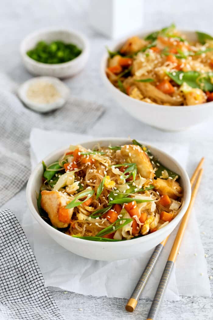 Easy Pad Woon Sen (Glass Noodle Stir Fry) l A Farmgirl's Dabbles