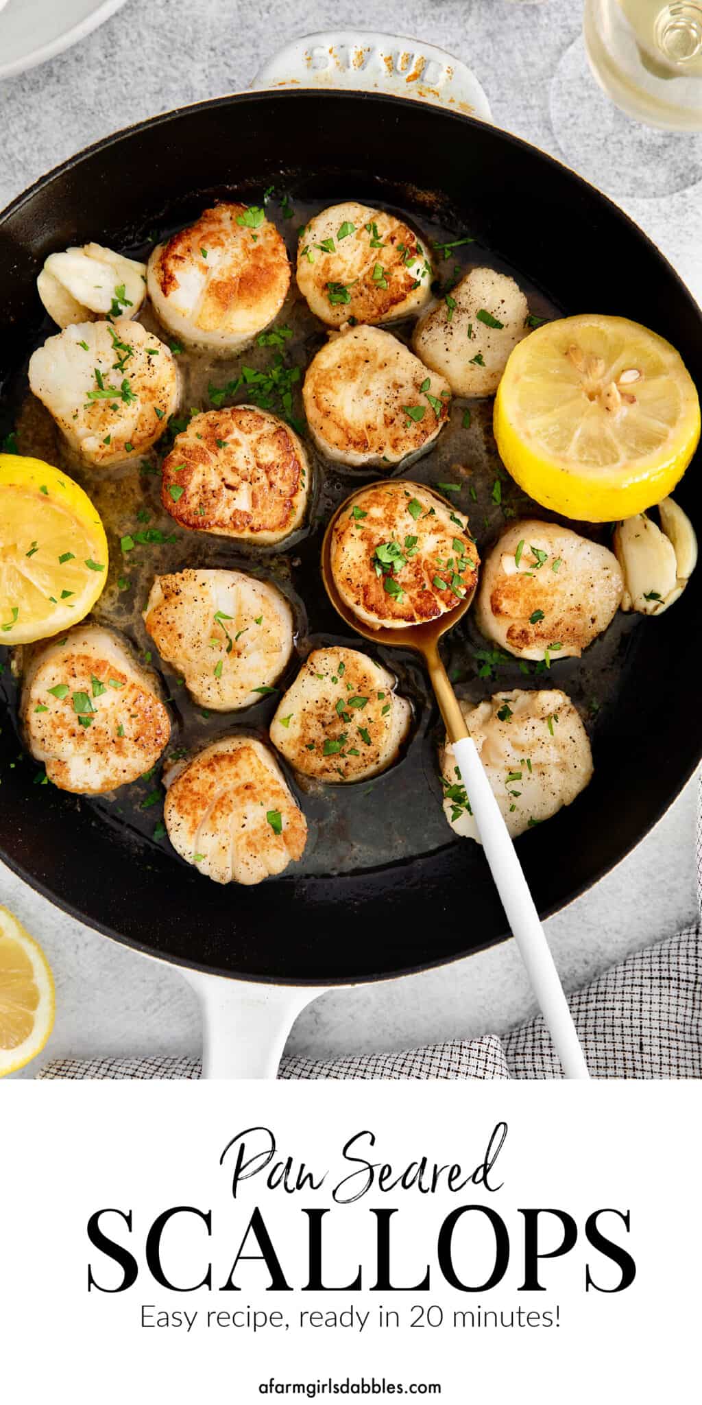 The Best Pan Seared Scallops l A Farmgirl's Dabbles
