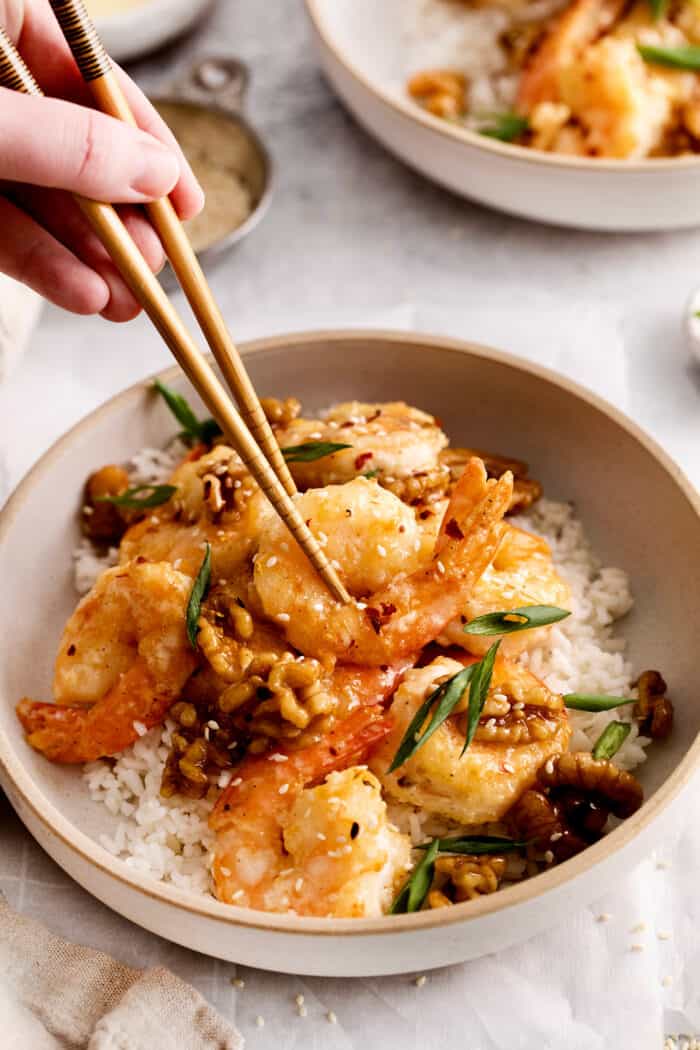 Easy Honey Walnut Shrimp Recipe l A Farmgirl's Dabbles