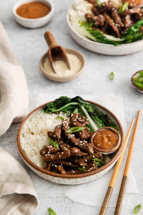 Easy Beef Bulgogi Rice Bowls l A Farmgirl's Dabbles