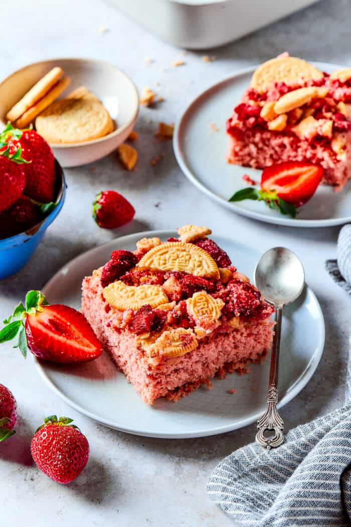 Strawberry Crunch Cake | A Farmgirl's Dabbles
