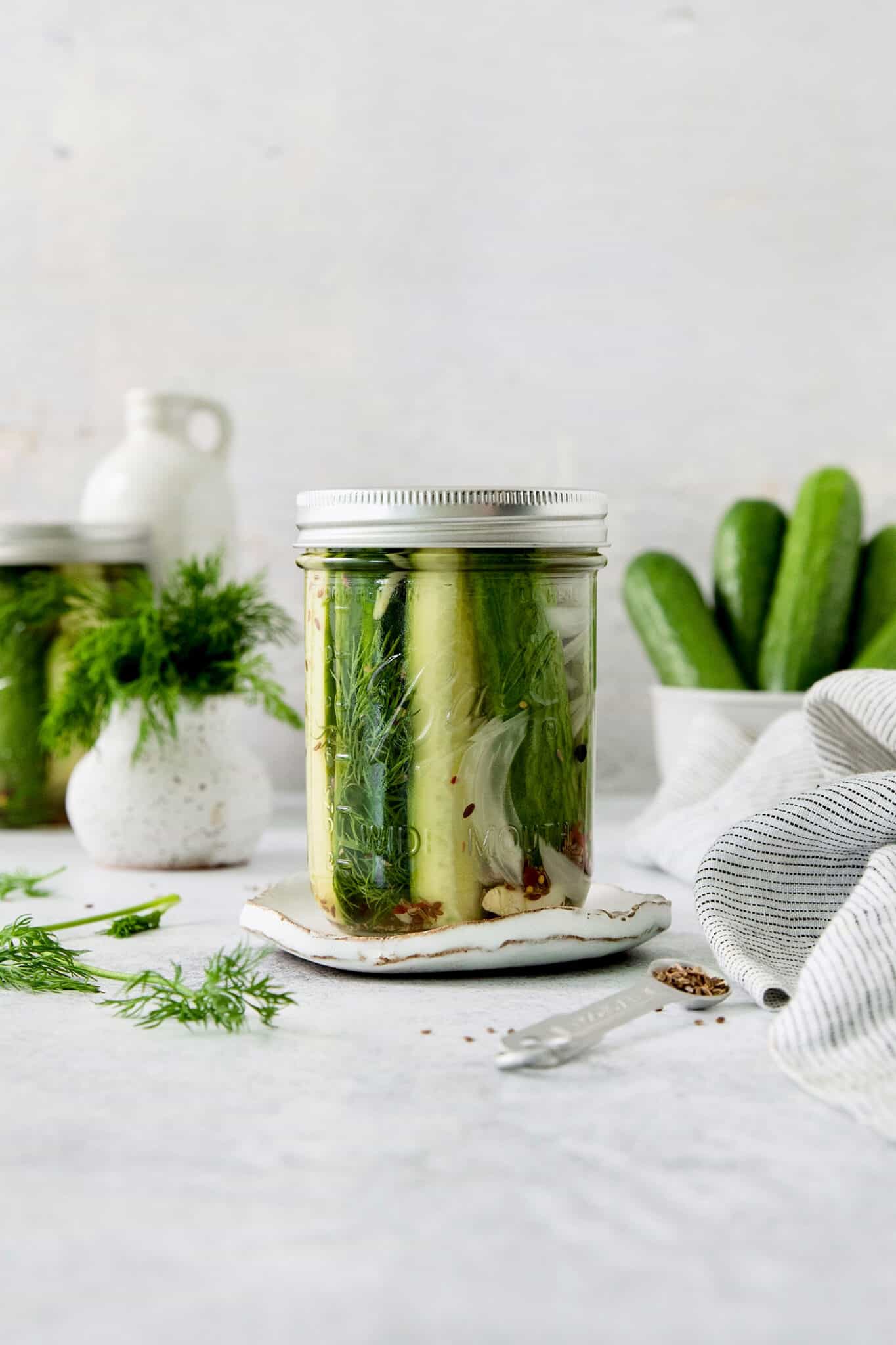 Easy Refrigerator Dill Pickles l A Farmgirl's Dabbles