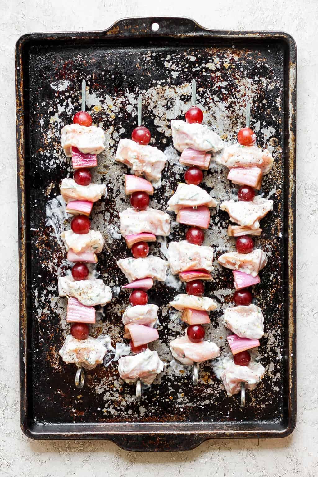 Grilled Chicken Kabobs with Grapes | A Farmgirl's Dabbles