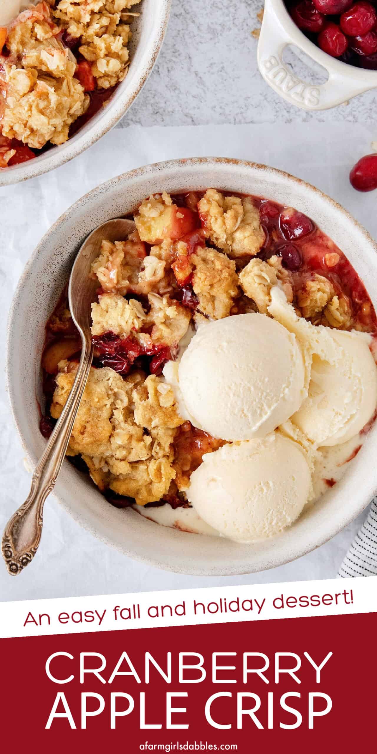 Cranberry Apple Crisp | A Farmgirl's Dabbles