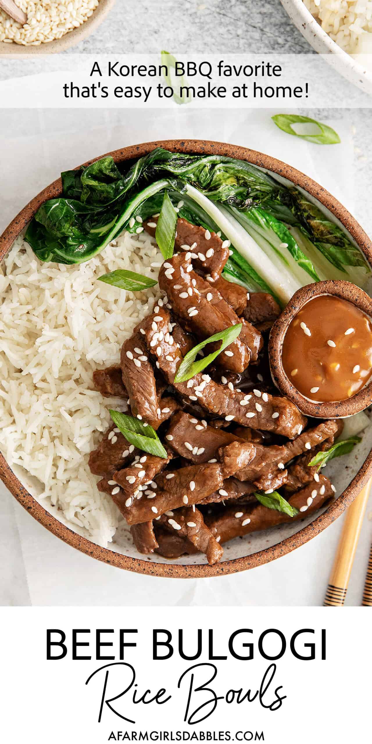 Easy Beef Bulgogi Rice Bowls l A Farmgirl's Dabbles