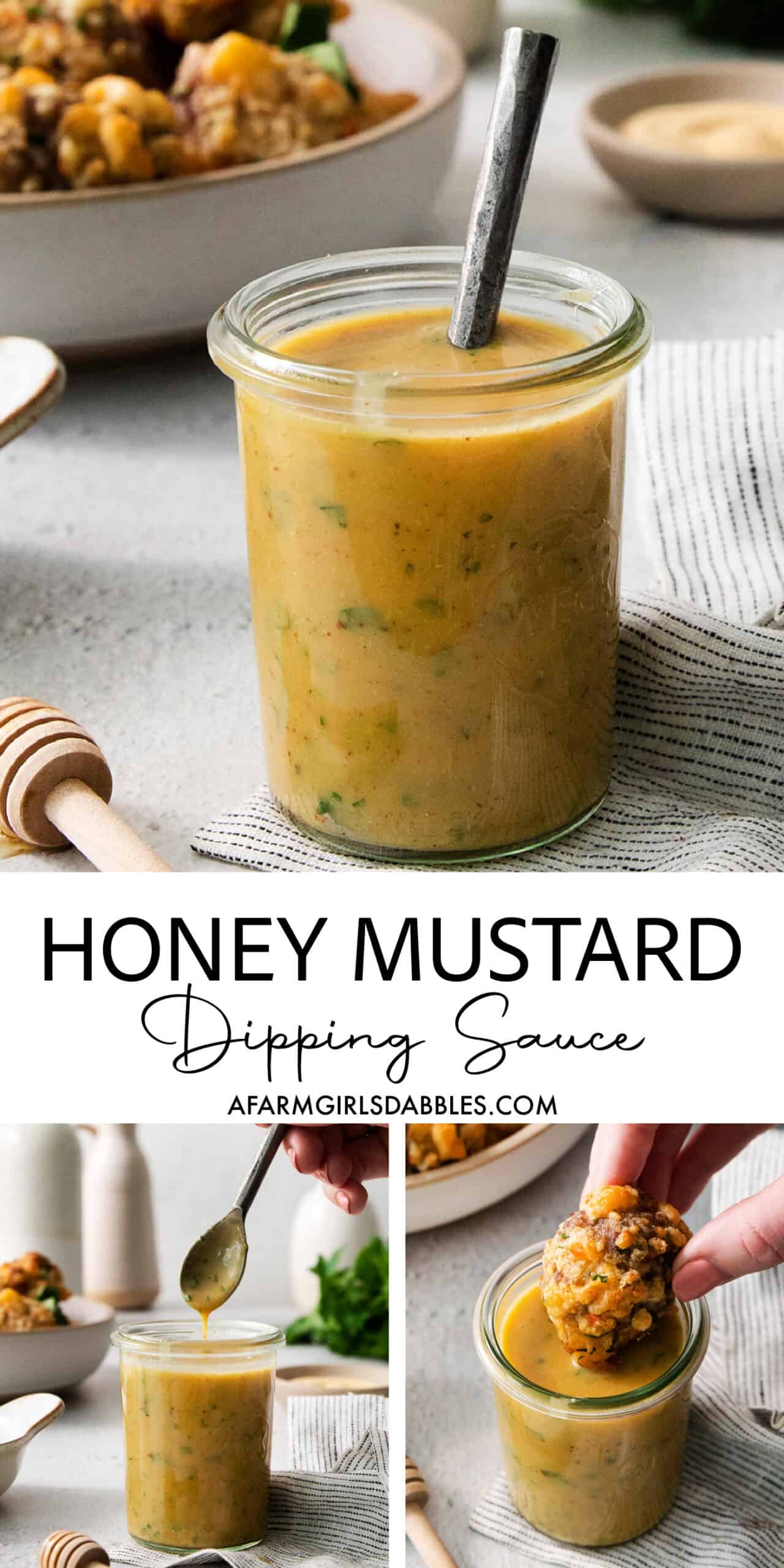 Easy Honey Mustard Dipping Sauce | A Farmgirl's Dabbles