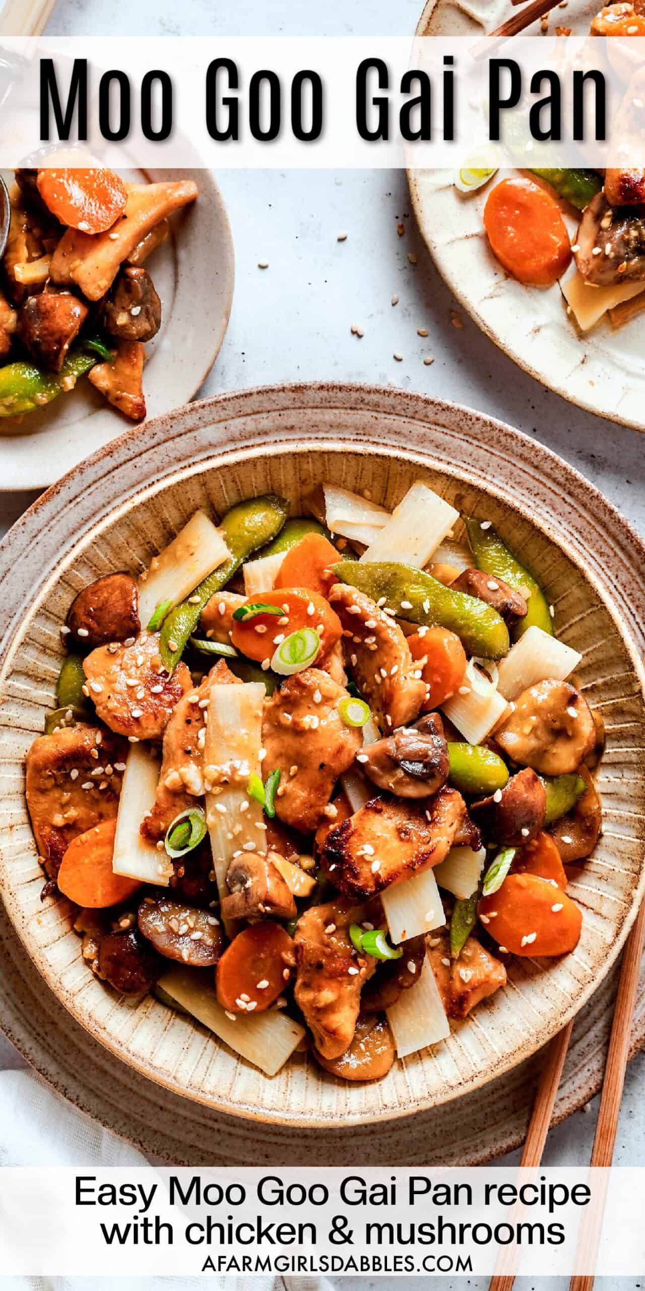 Moo Goo Gai Pan (Easy Chicken & Mushrooms Dish!)