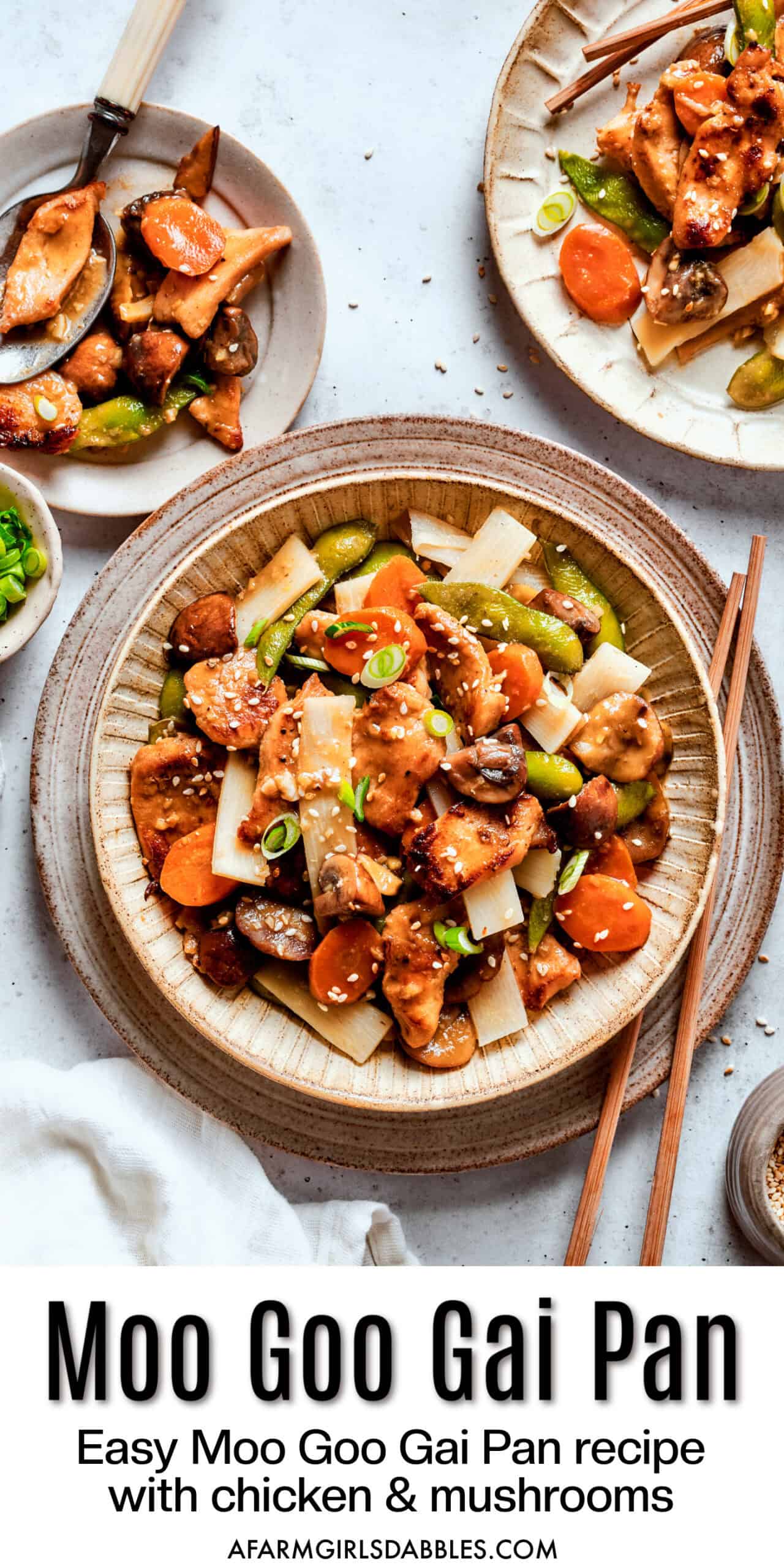 Moo Goo Gai Pan (Easy Chicken & Mushrooms Dish!)