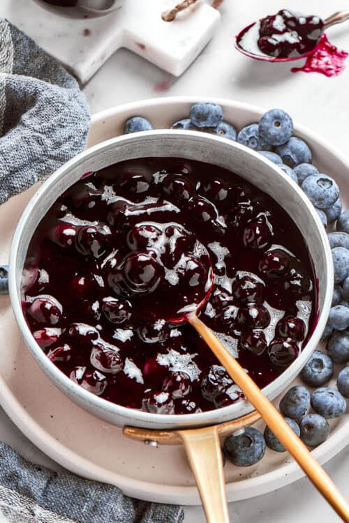 Blueberry Sauce (Quick & Easy, 5 Ingredients!)
