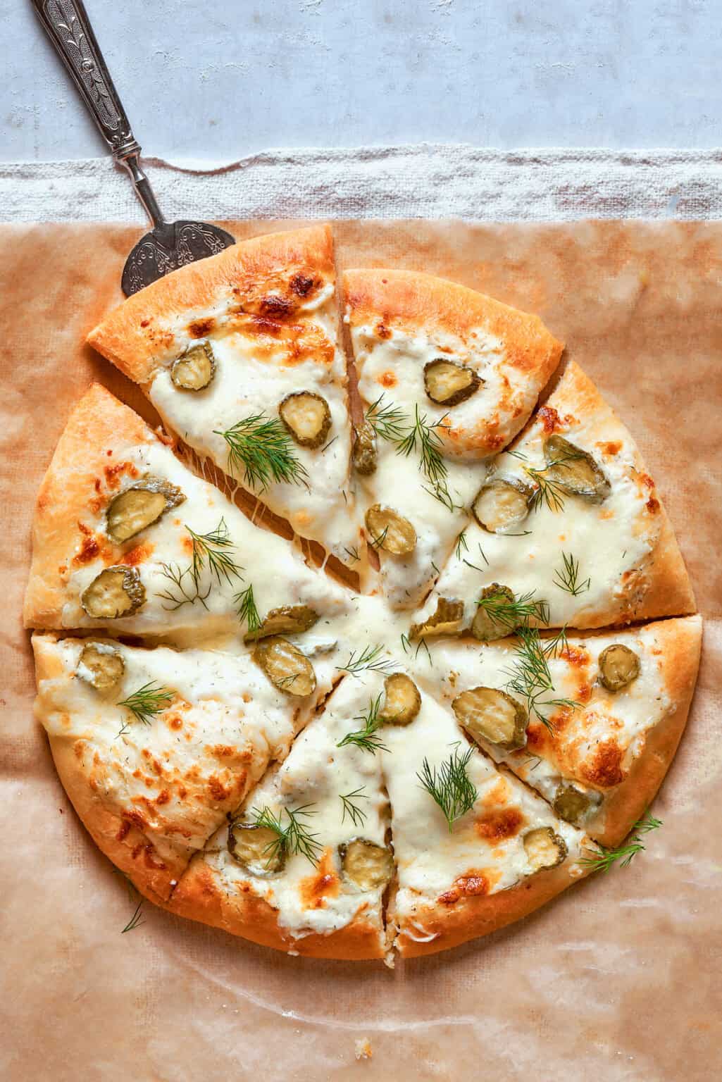 Pickle Pizza (Creamy & Puckery!)