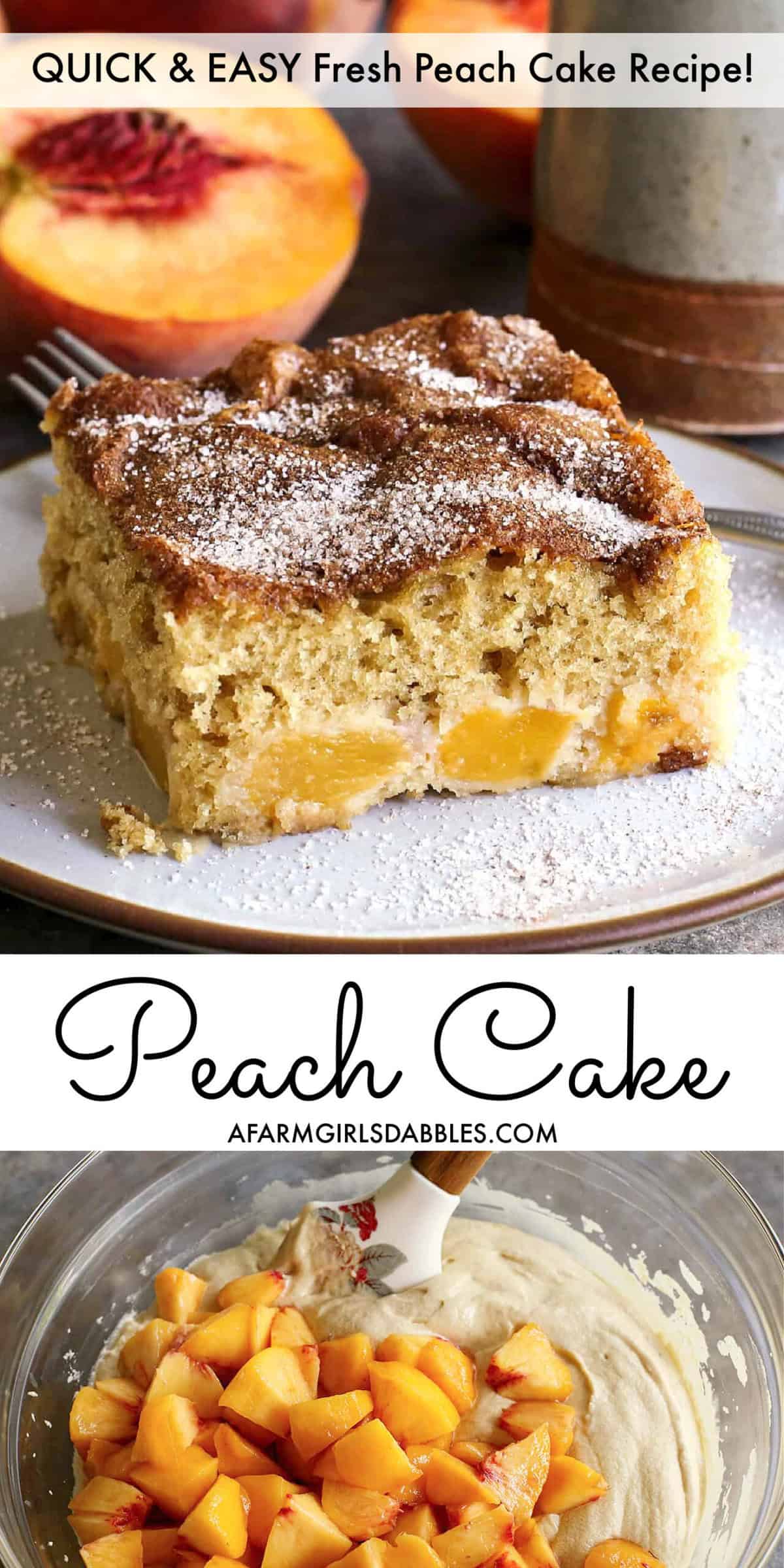 Peach Cake (Quick & Easy!)