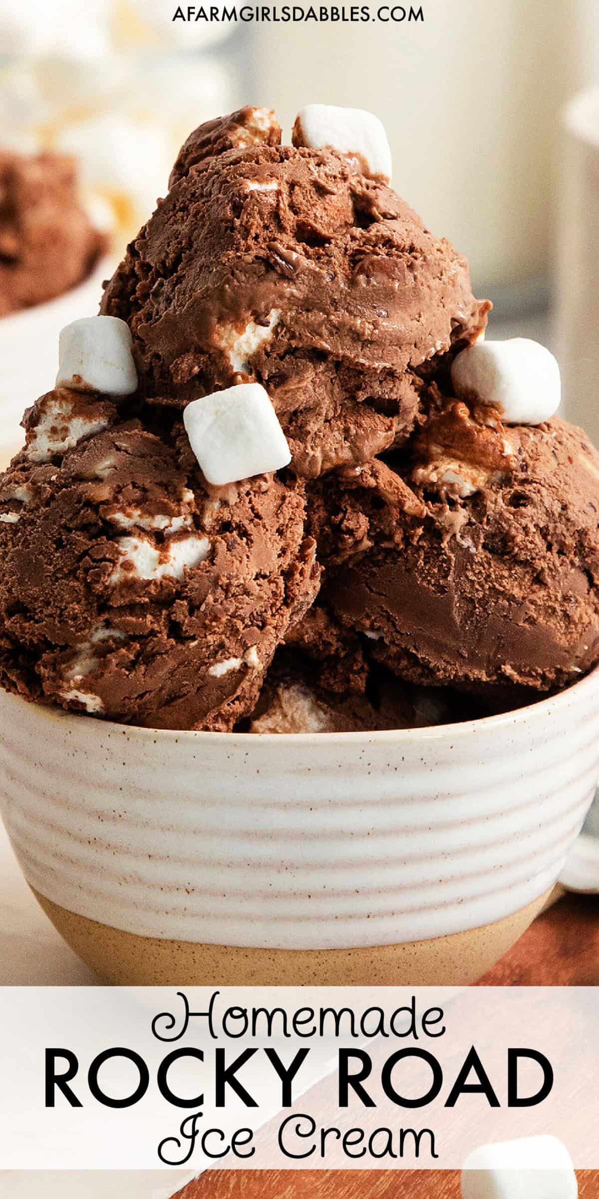 Rocky Road Ice Cream (Creamy, Homemade Recipe!)