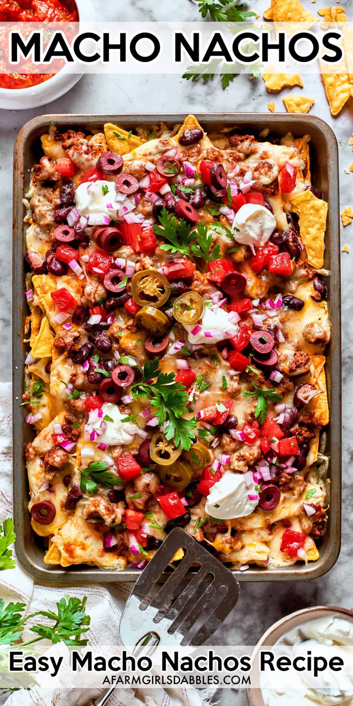 Macho Nachos (Ultimate Baked Nachos Recipe!)