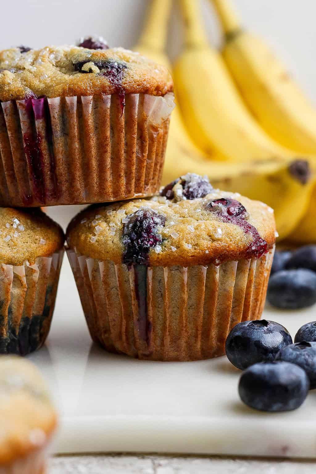 Banana Blueberry Muffins | A Farmgirl's Dabbles