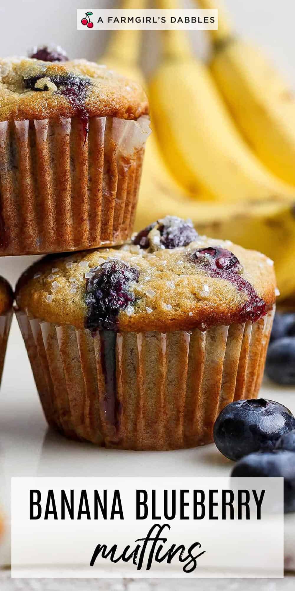 Banana Blueberry Muffins | A Farmgirl's Dabbles