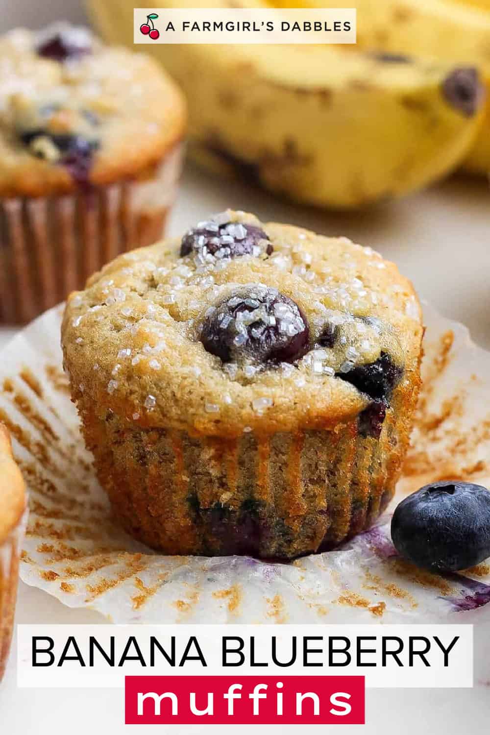 Banana Blueberry Muffins | A Farmgirl's Dabbles