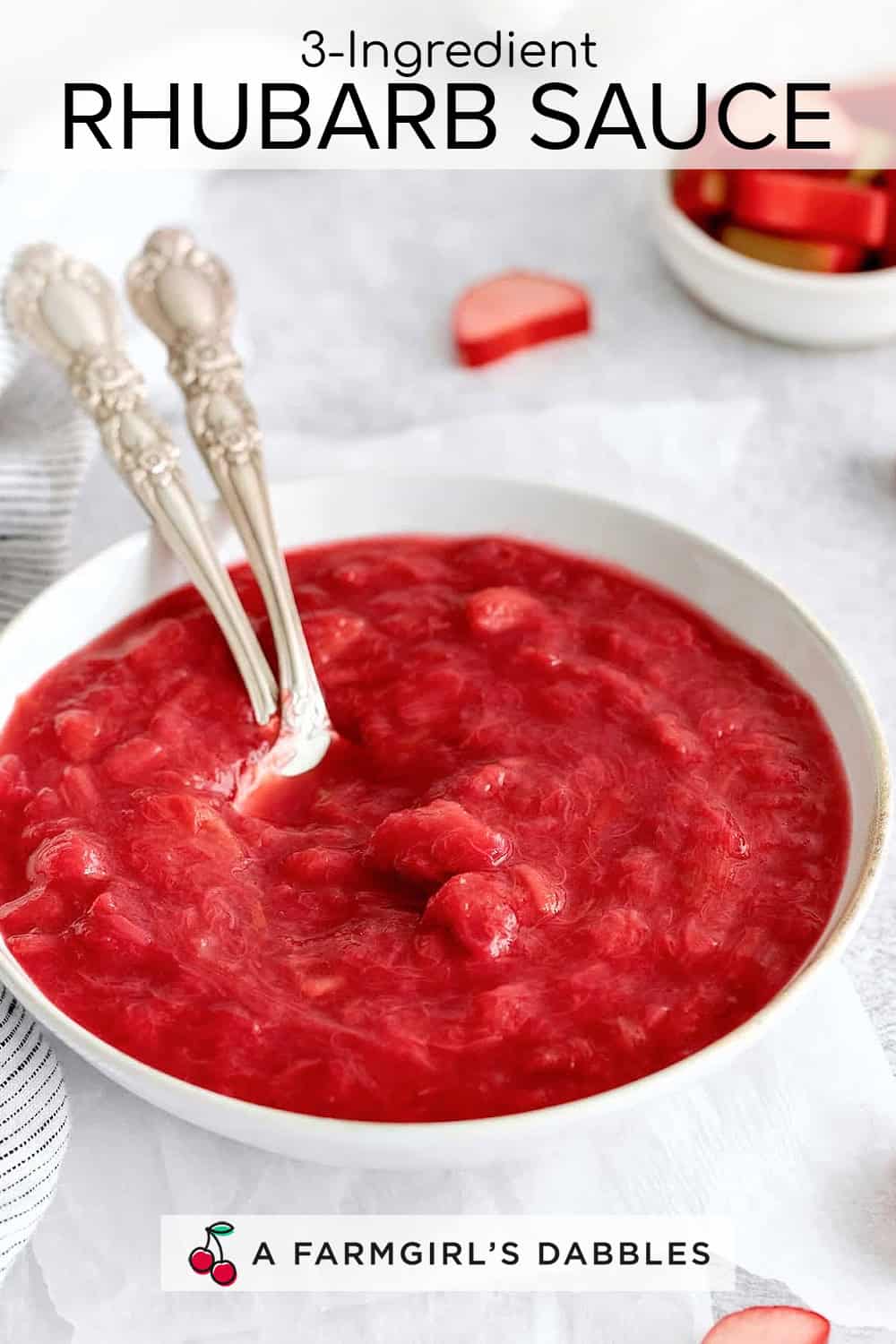 Easy Rhubarb Sauce (3 Ingredients) l A Farmgirl's Dabbles