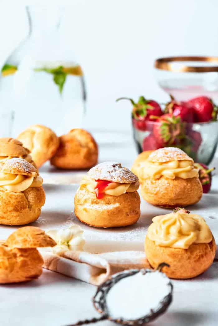 Mini Cream Puffs with Vanilla Pastry Cream - A Farmgirl's Dabbles