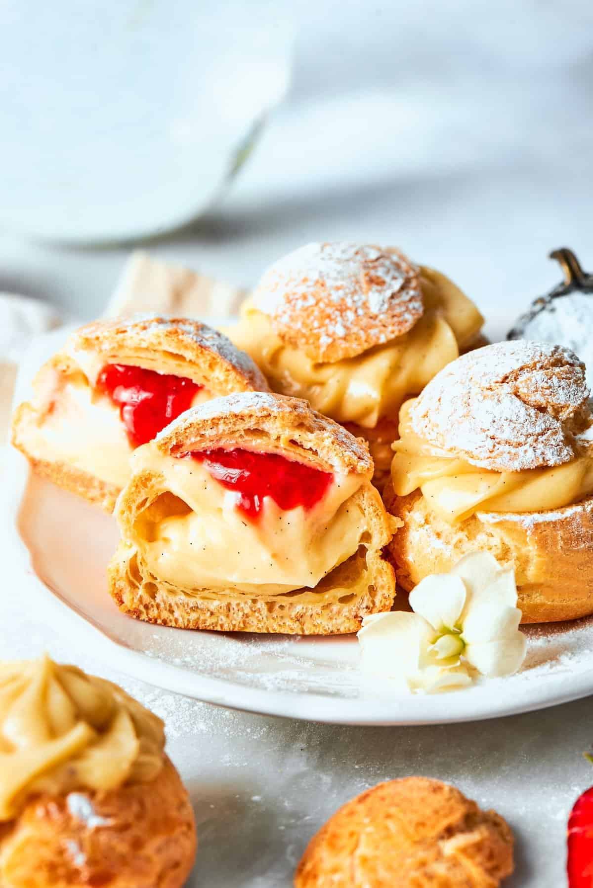 Mini Cream Puffs with Vanilla Pastry Cream | A Farmgirl's Dabbles