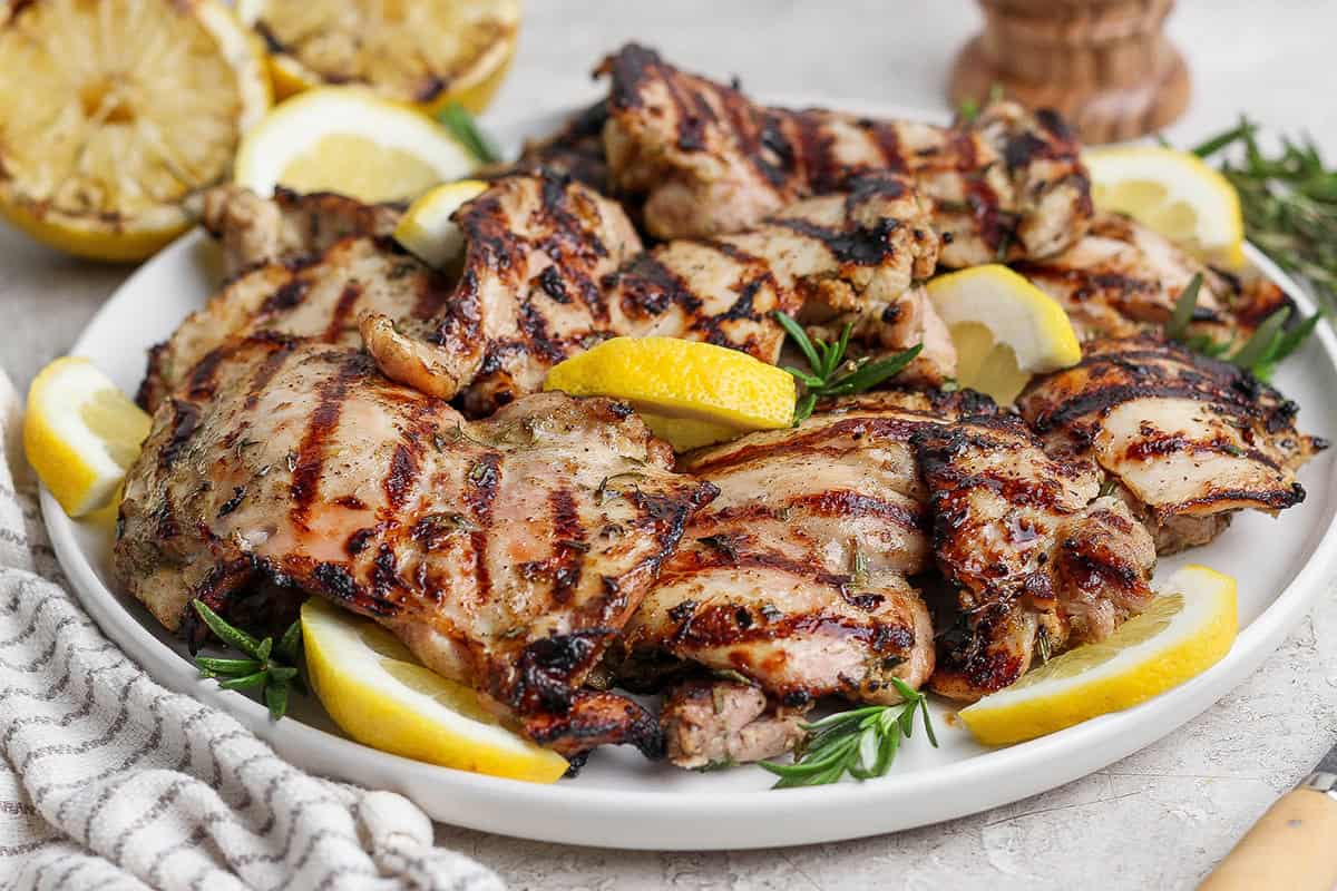Grilled Lemon Chicken Thighs | A Farmgirl's Dabbles